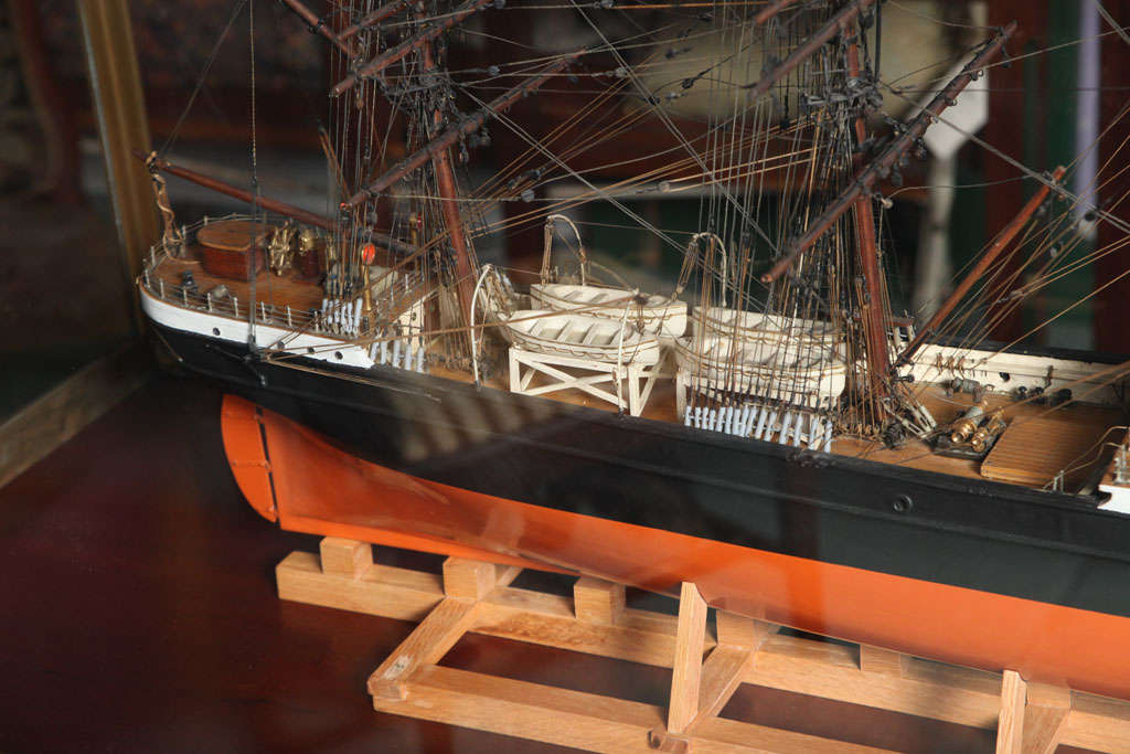 The ship builders model of the 5 masted Preussen in case. For Sale at ...