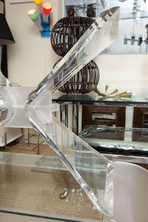 Lucite Console Table Base For Sale at 1stDibs | lucite table base