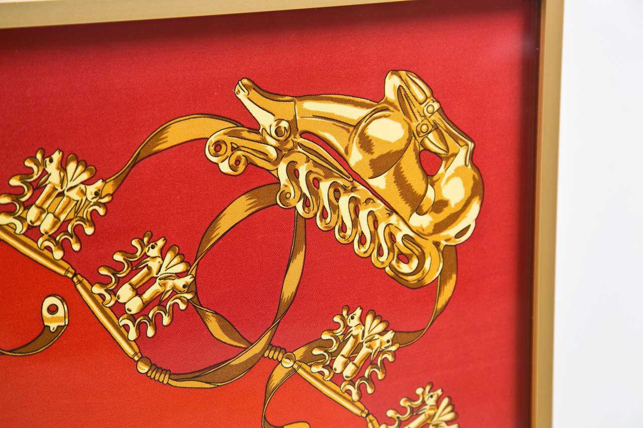 Hermes Scarf Framed at 1stDibs