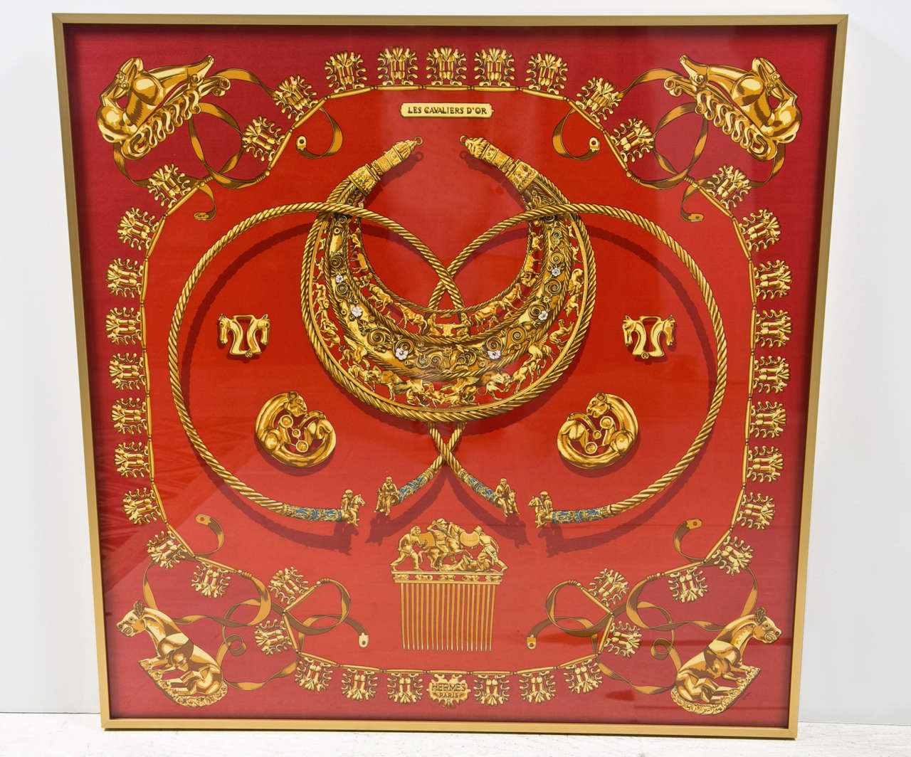 Hermes Scarf Framed at 1stDibs