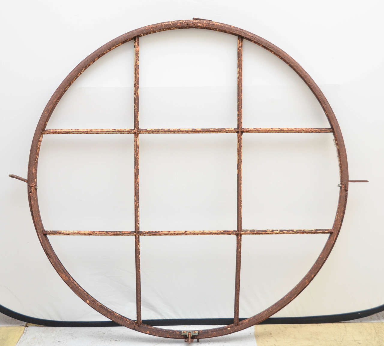 Large English 19th Century Round Cast Iron Window Frame at 1stDibs
