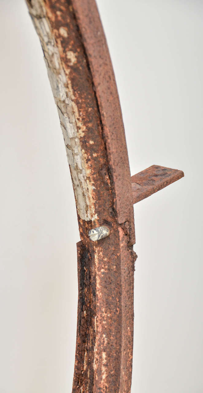 Large English 19th Century Round Cast Iron Window Frame at 1stDibs