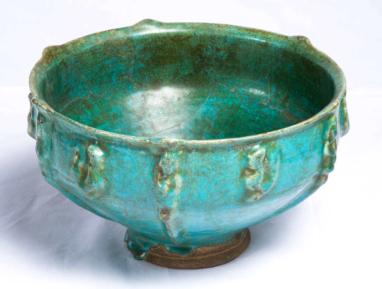 Islamic Seljuk Turquoise Pottery Bowl at 1stDibs