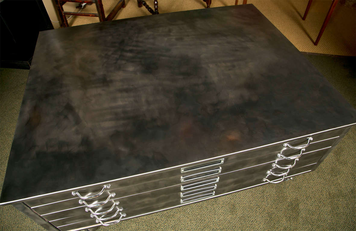 Steel Flat File Cabinet at 1stDibs