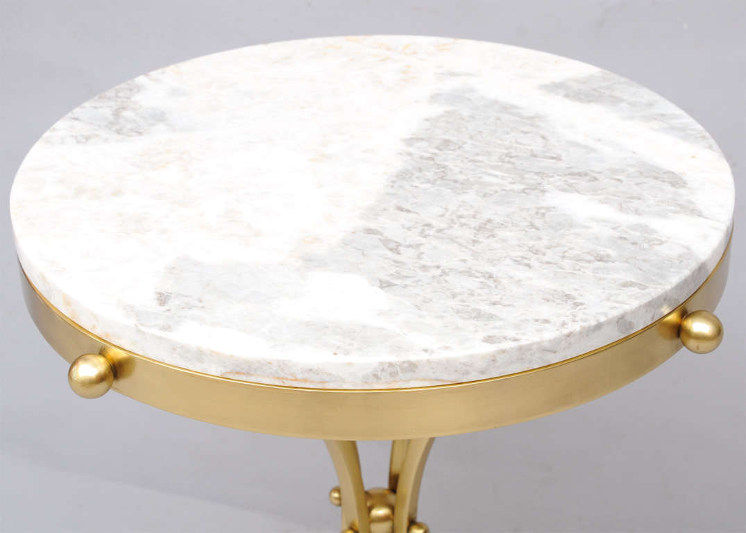 Brass and Marble Accent Table at 1stDibs