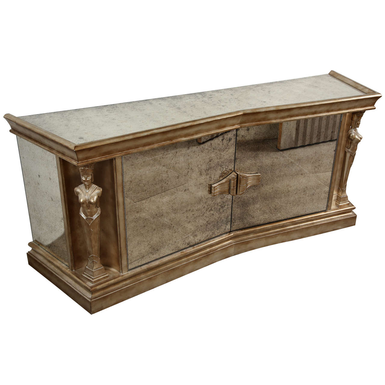 Signed James Mont Design Pagoda Cocktail Cabinet For Sale at 1stDibs