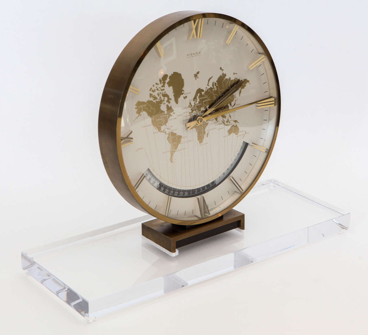 World Table Clock with Base, 1960s at 1stDibs