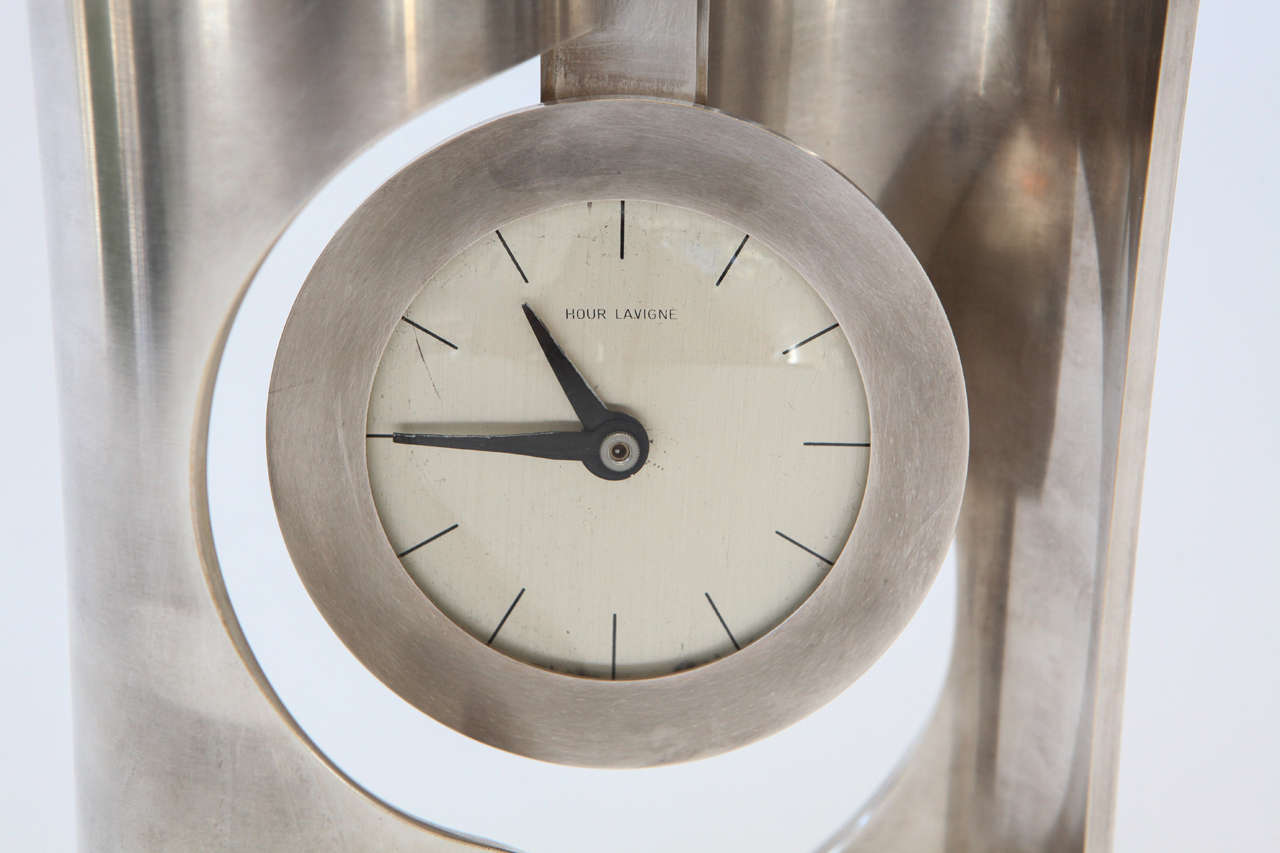 French Table Clock by Hour Lavigne, 1960s. at 1stDibs | hour lavigne clock
