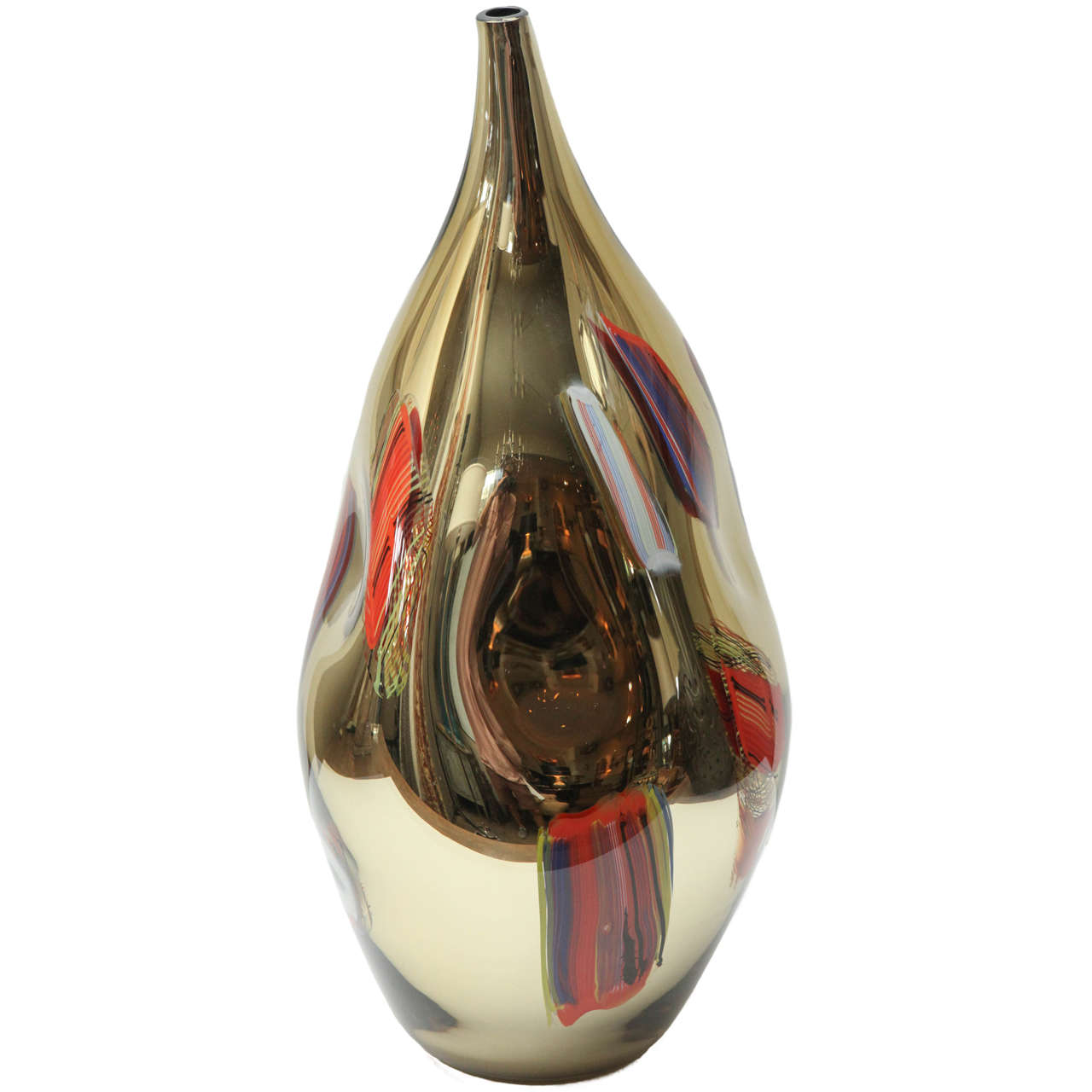 Dona Gold Italian Iridescent Vase at 1stDibs