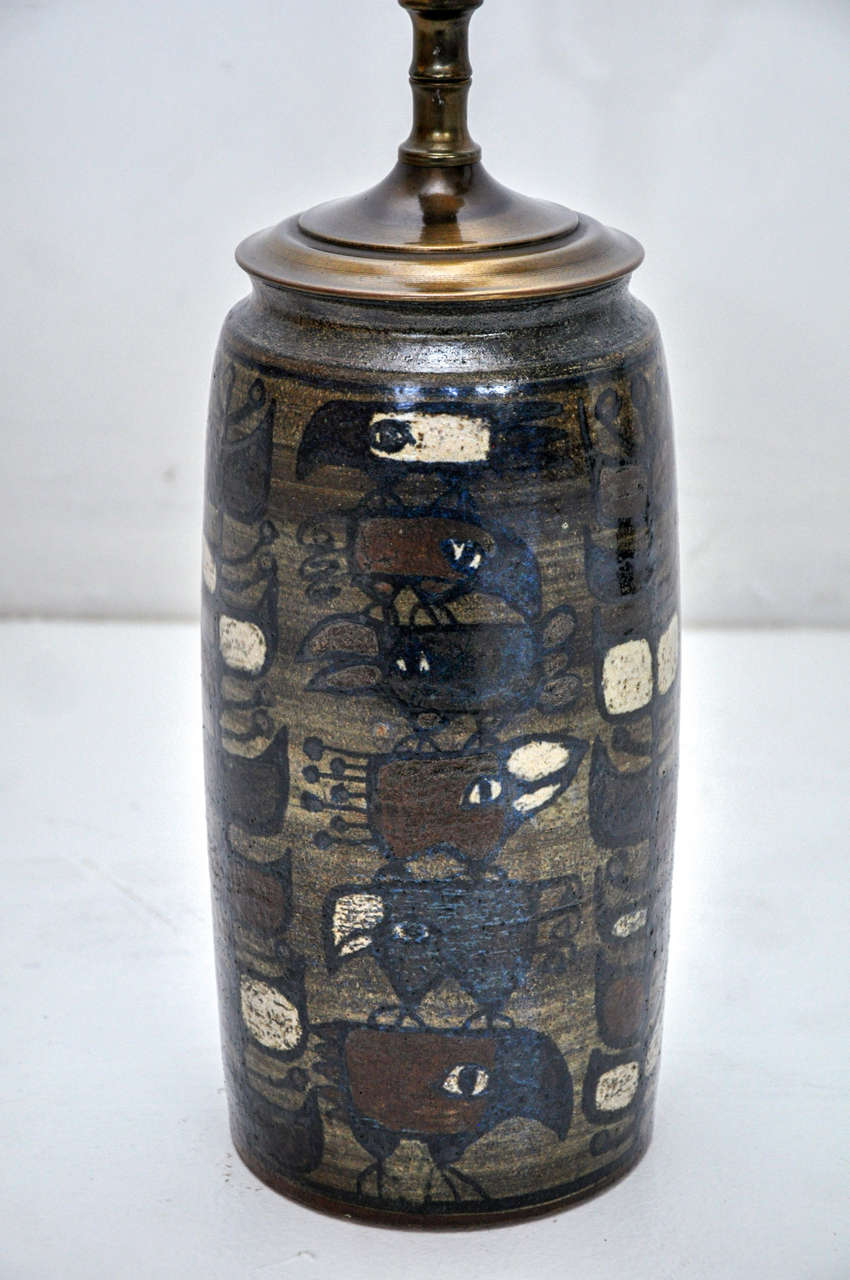 Georg Jensen Pottery Lamp at 1stDibs