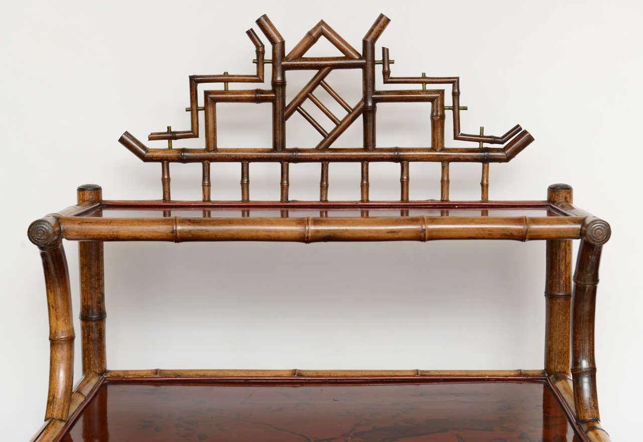 Rare 19th c.English bamboo server and etagere at 1stDibs