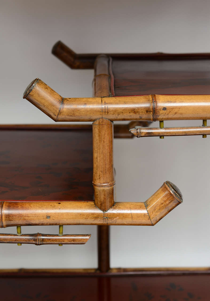 Rare 19th c.English bamboo server and etagere at 1stDibs