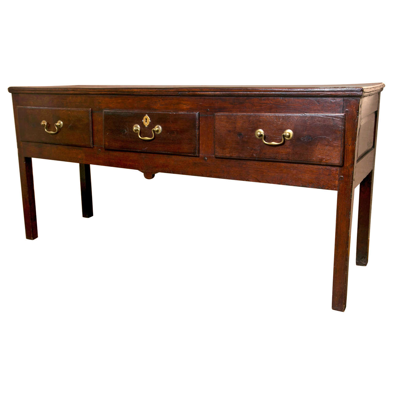 English Oak Three-Drawer Server / Huntboard For Sale at 1stDibs