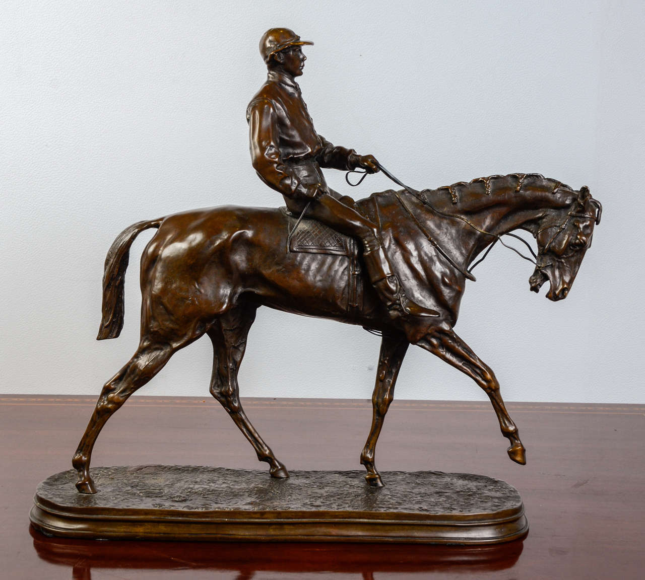 1863 Bronze Sculpture 'Horse and His Jockey' by Pierre Jules Mene For ...