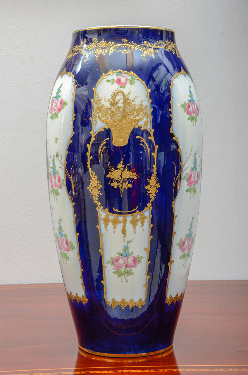 Large Signed Baluster Vase For Sale at 1stDibs