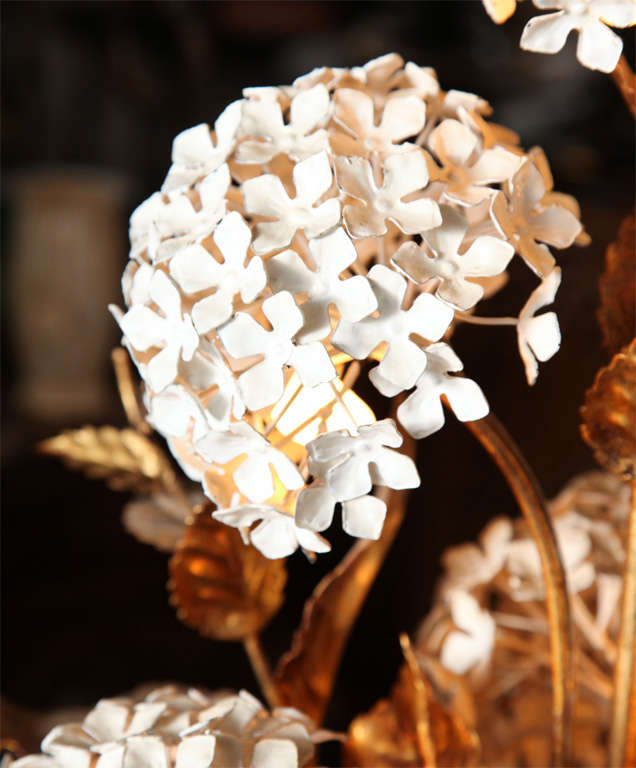 Fabulous Pair of Hydrangea Lamps at 1stDibs
