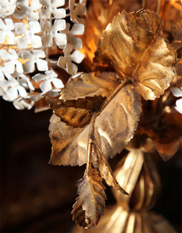 Fabulous Pair of Hydrangea Lamps at 1stDibs