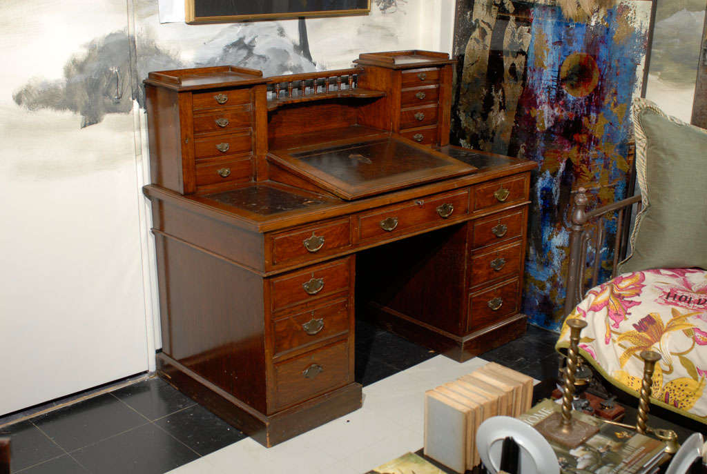 Oak Dickens Desk at 1stDibs