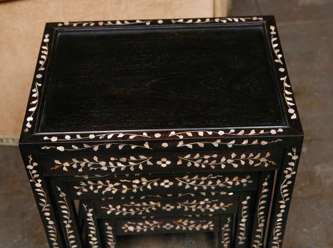 Nesting Tables with Mother-Of-Pearl Inlay at 1stDibs | mother of pearl ...