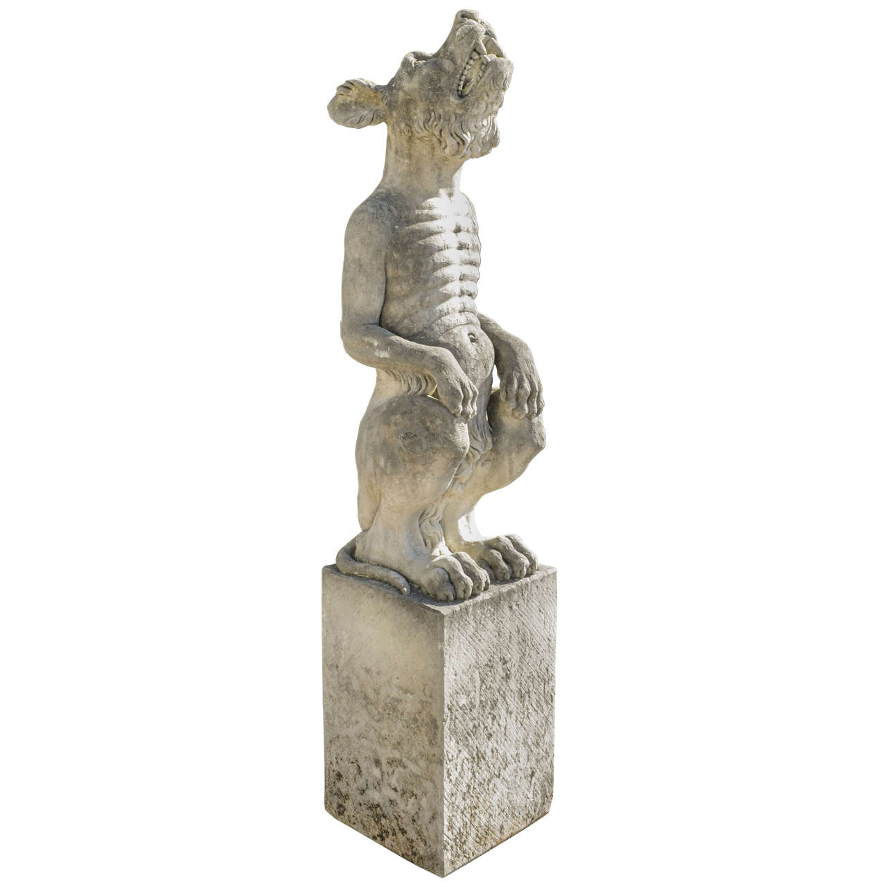 Carved Limestone Figure of a Gryphon at 1stDibs