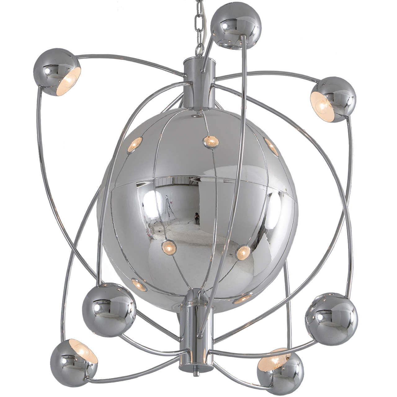 Very Large Atom Shaped Chandelier For Sale at 1stDibs