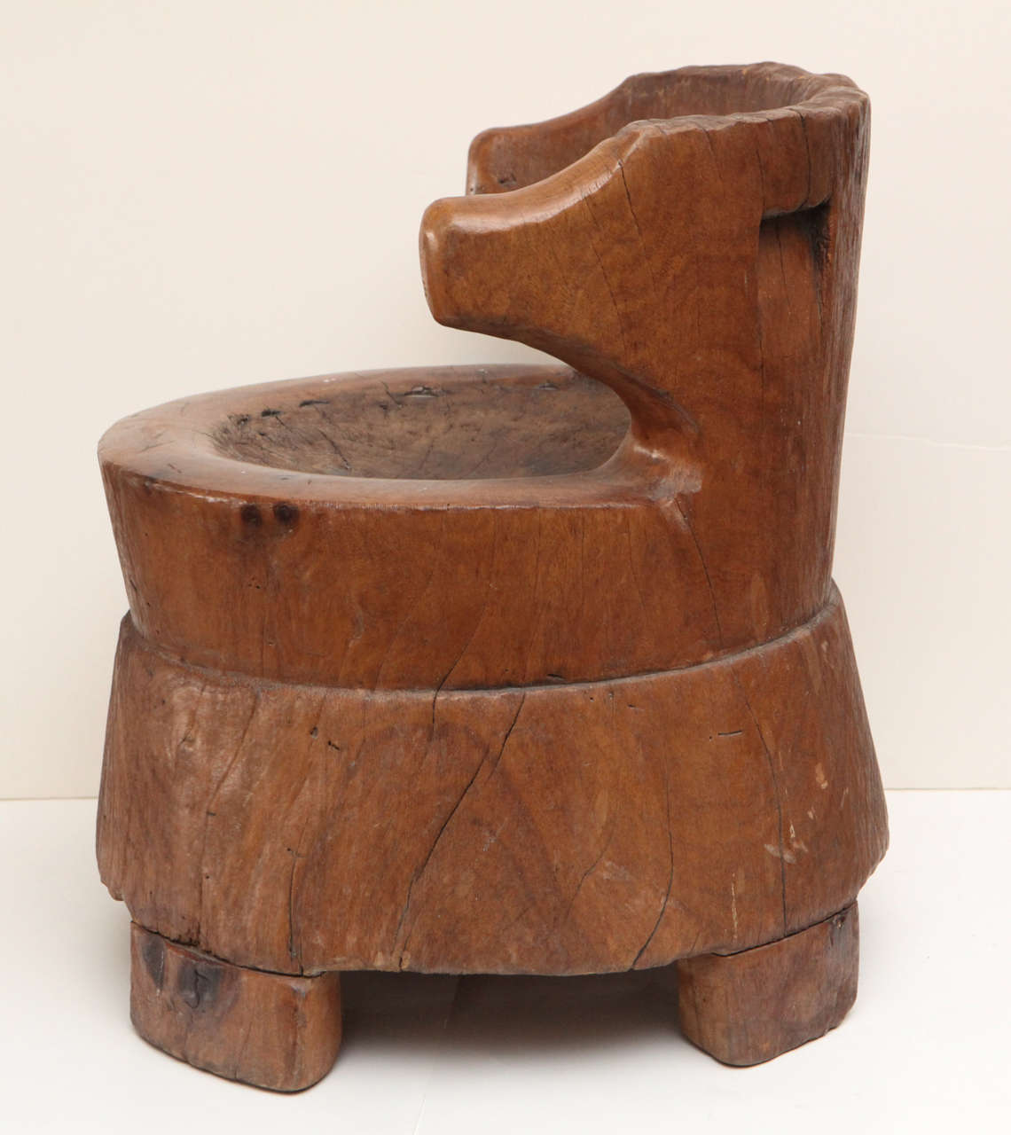 Pair of Hand Carved, Sculptural African Meditation Tree Stumps Chairs ...