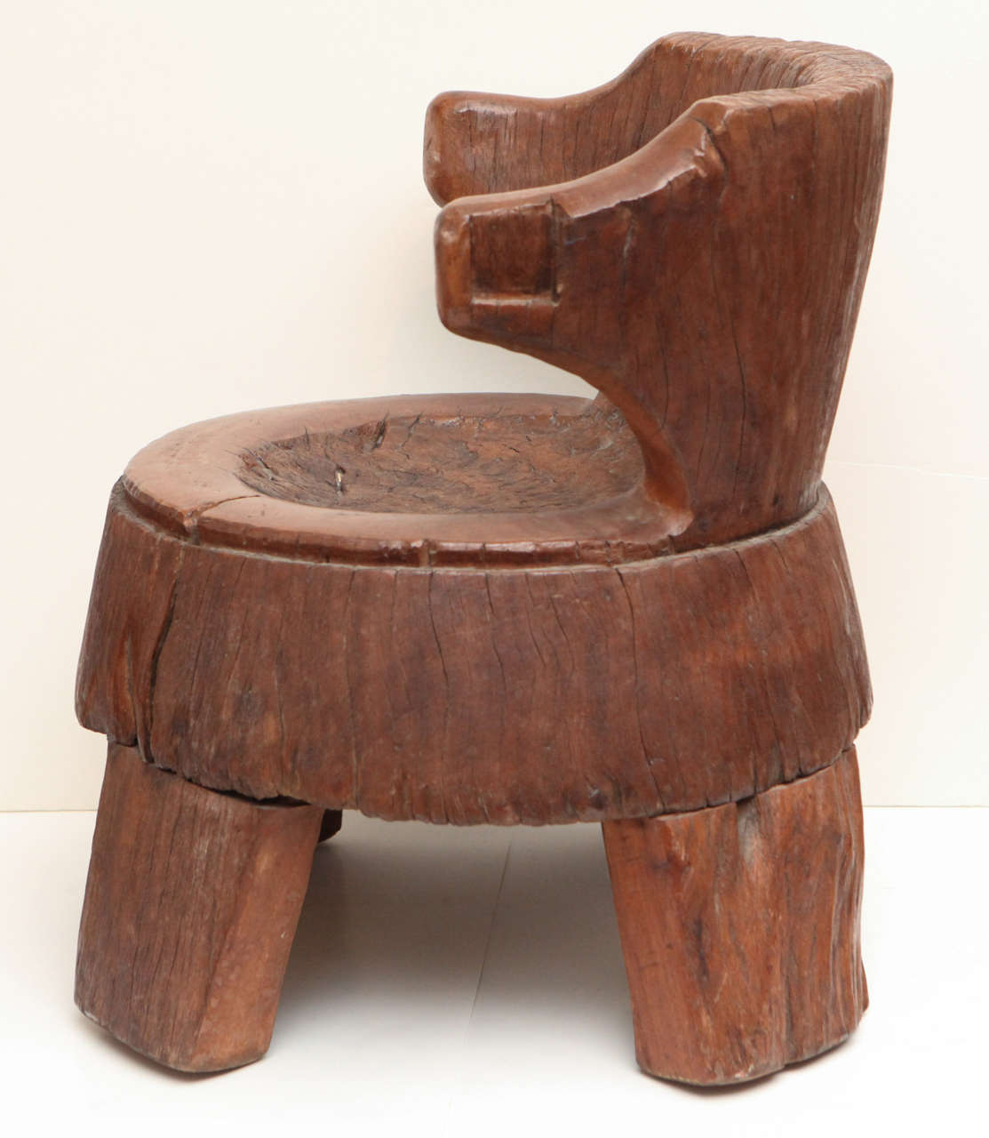 Pair of Hand Carved, Sculptural African Meditation Tree Stumps Chairs ...