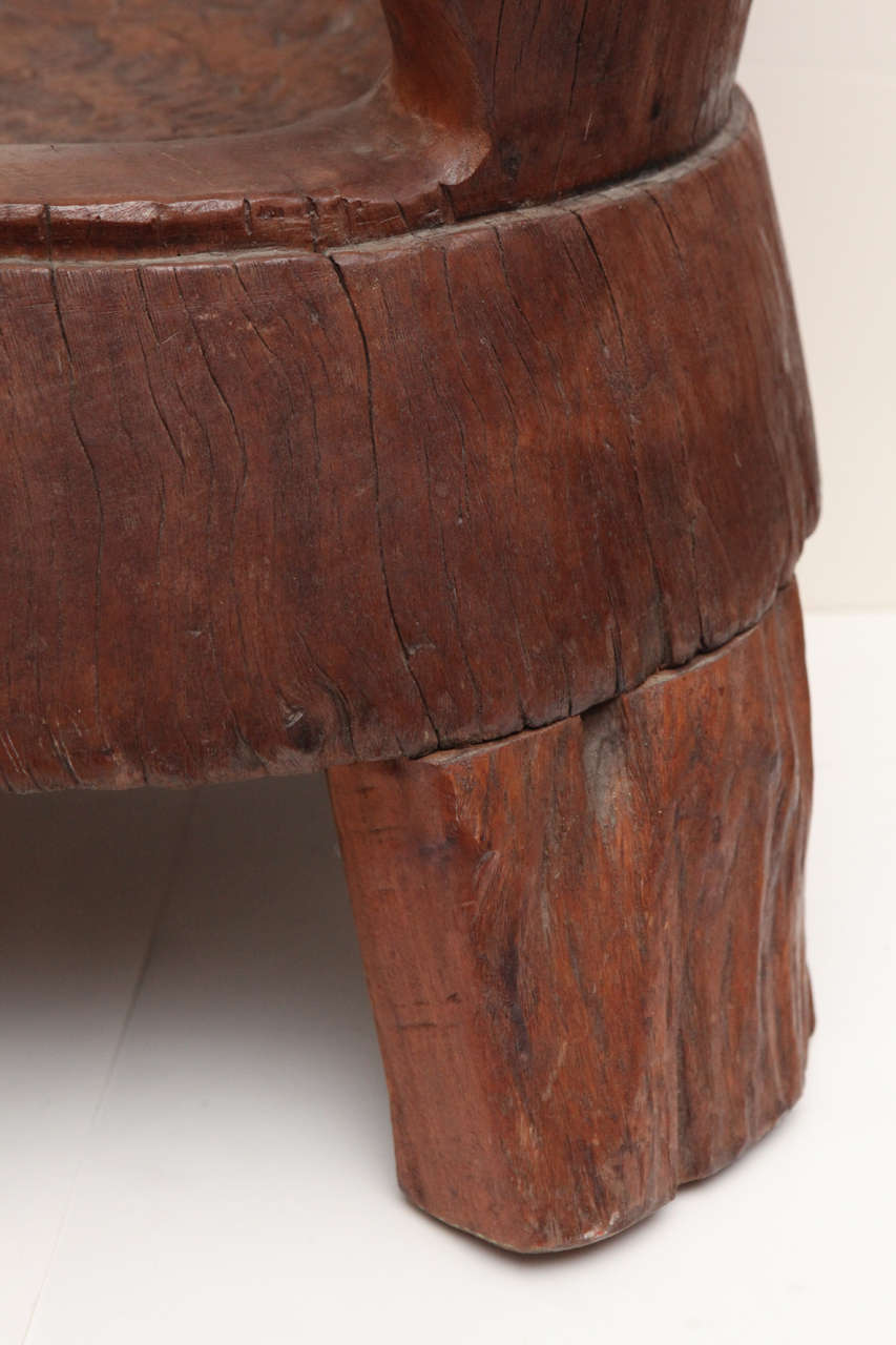 Pair of Hand Carved, Sculptural African Meditation Tree Stumps Chairs ...