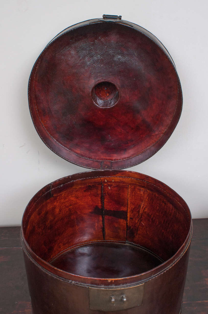 Chinese Leather Double Hat Box For Sale at 1stDibs | chinese hat box