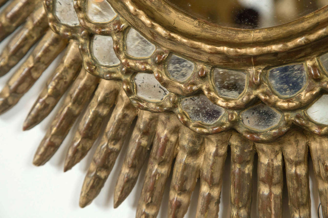 Peruvian Gilt wood Sunburst Mirror at 1stDibs | peruvian sunburst ...