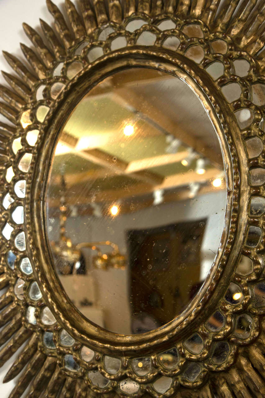 Peruvian Gilt wood Sunburst Mirror at 1stDibs | peruvian sunburst ...