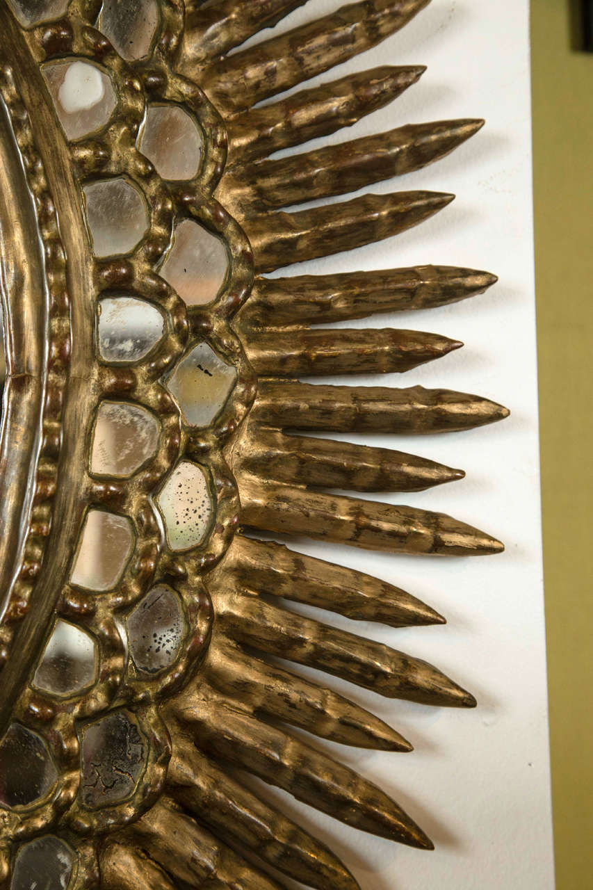 Peruvian Gilt wood Sunburst Mirror at 1stDibs | peruvian sunburst ...