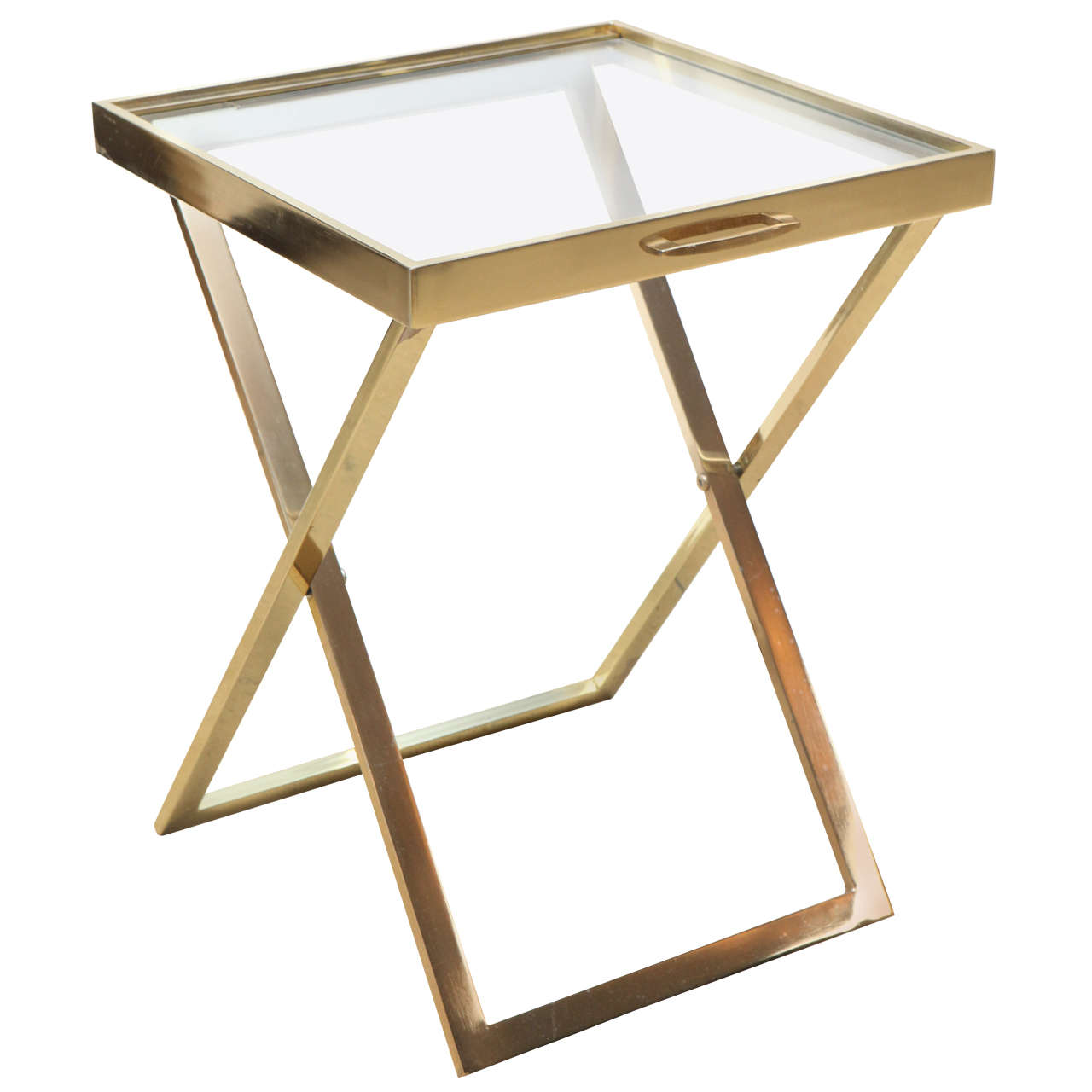 Brass Folding Tray Table at 1stDibs