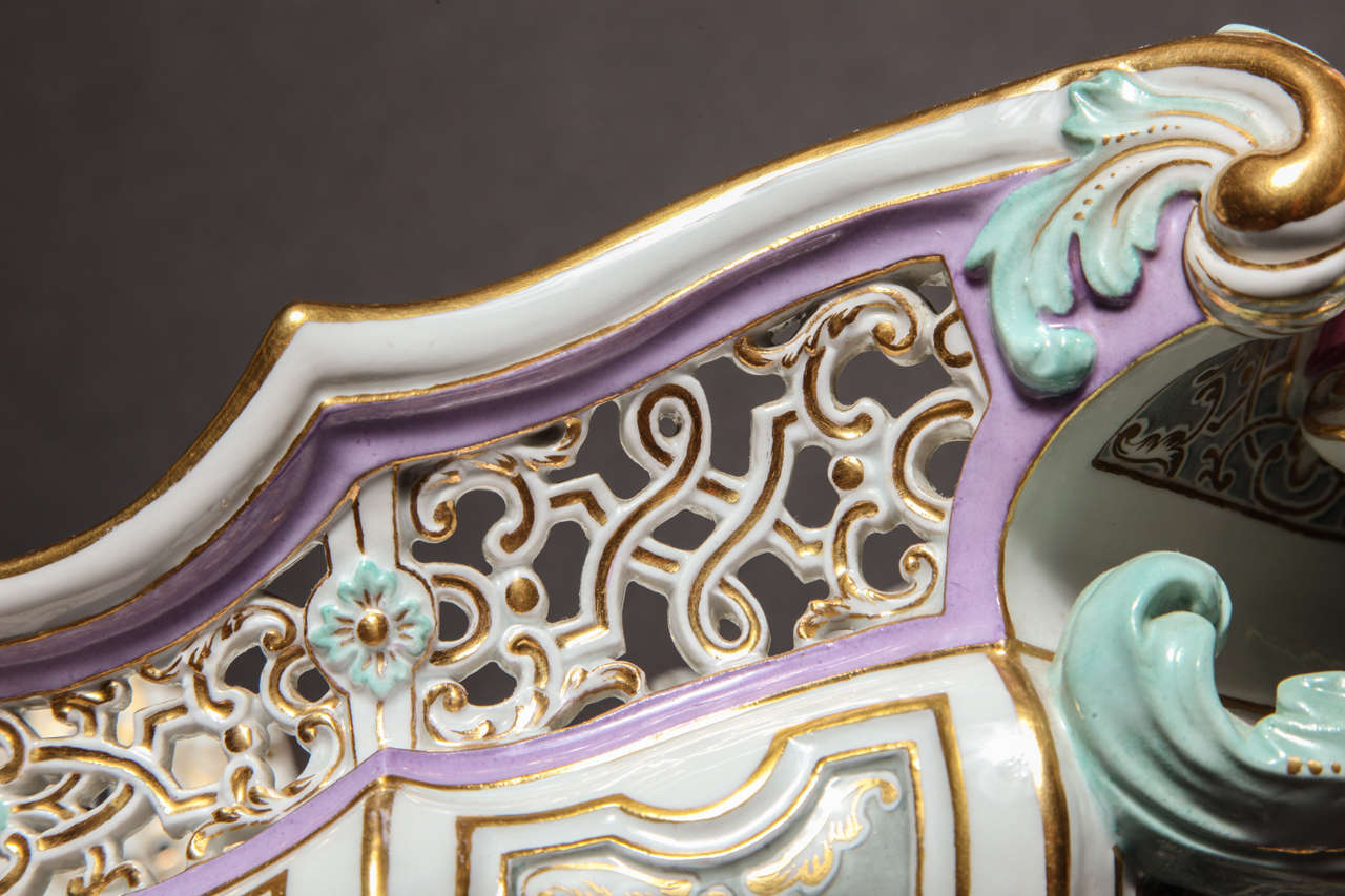 A Palatial Antique German Meissen Porcelain Figural Centerpiece at ...