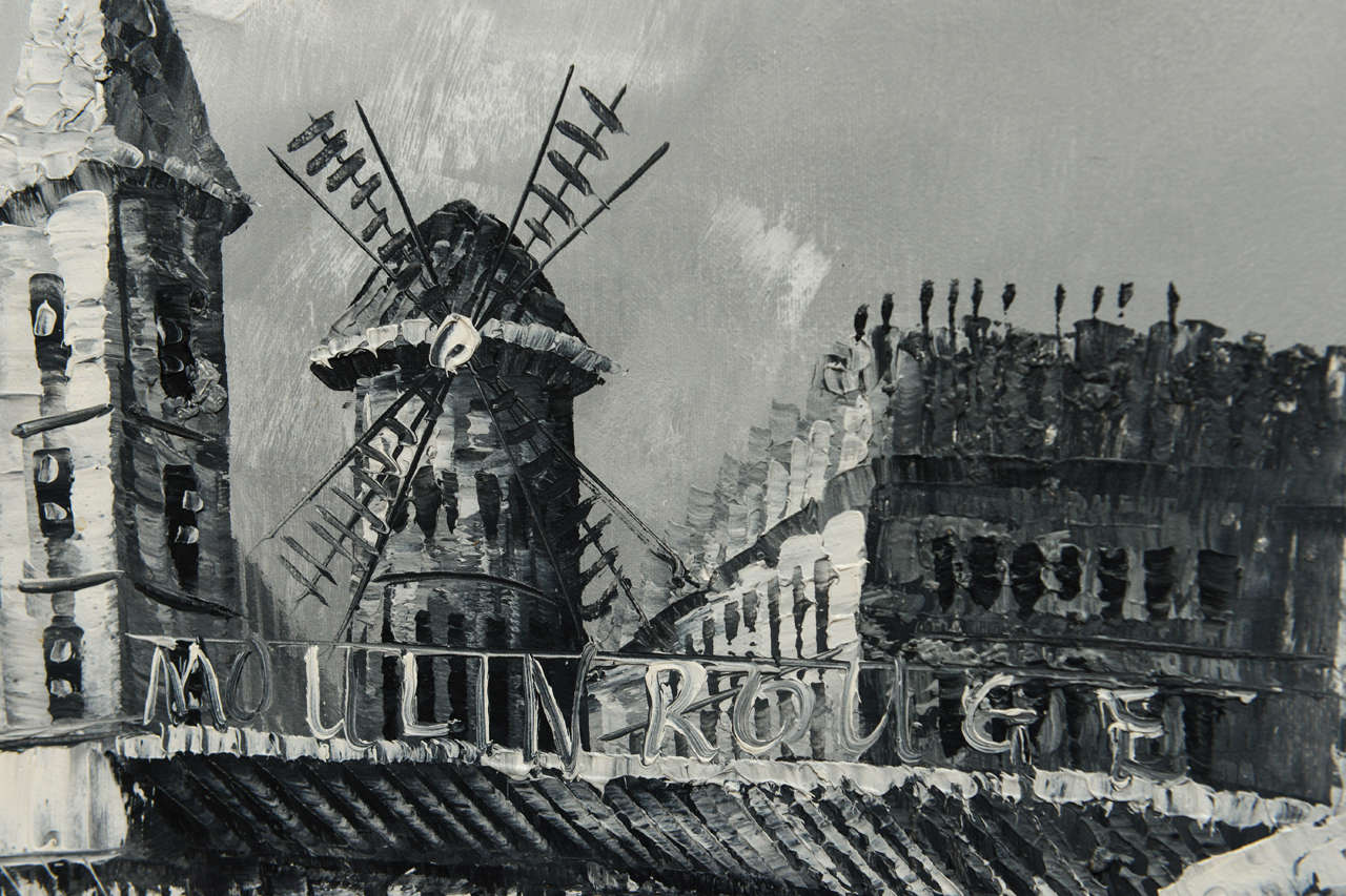 "Le Moulin Rouge" a Mid-Century Oil Painting For Sale at 1stDibs ...