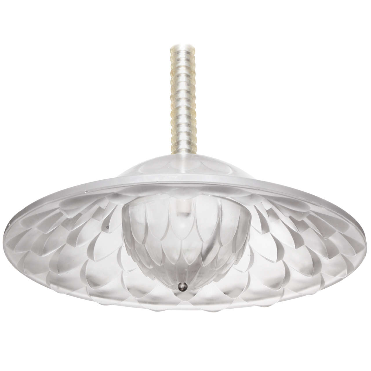 R. Lalique "Verone" Chandelier For Sale at 1stDibs | dish chandelier ...