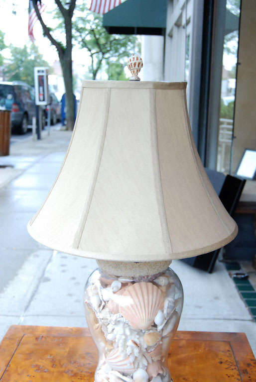 Shell Decorated and Filled Ginger Jar Lamp For Sale at 1stDibs ...