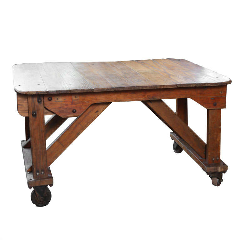Beautiful Factory Table For Sale at 1stDibs
