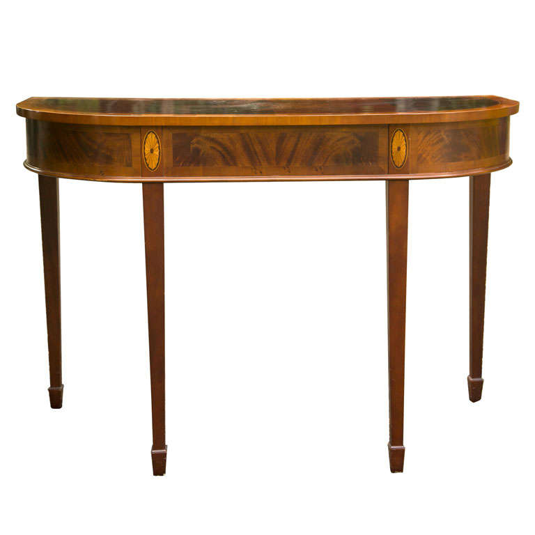 Federal Style Mahogany Demi-lune Table at 1stDibs