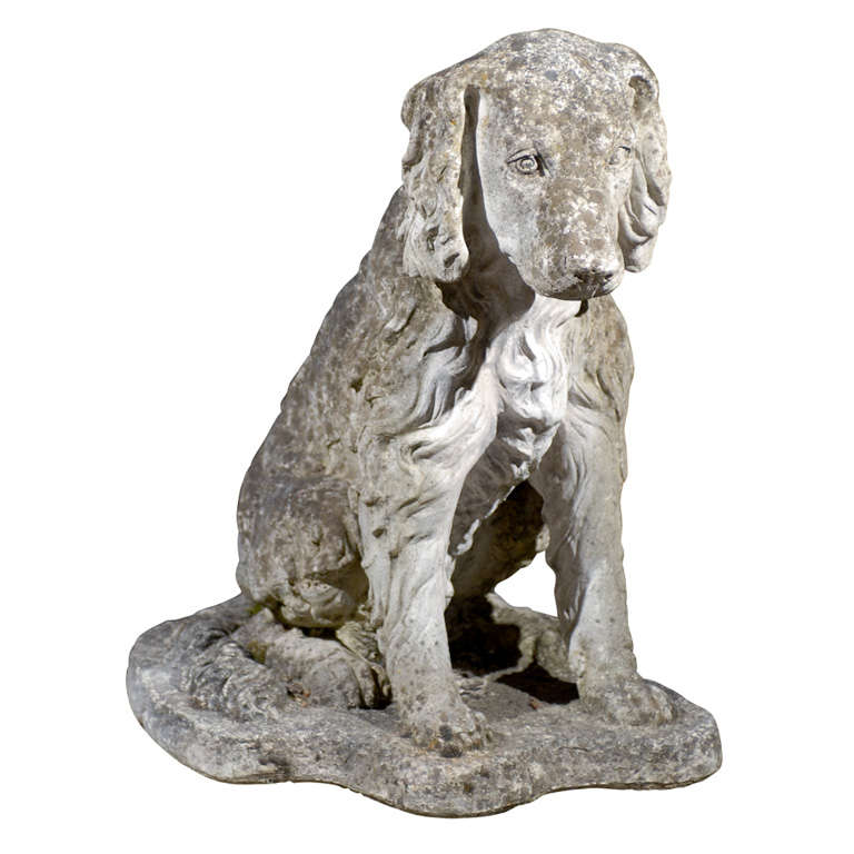 Large English Dog Statue at 1stDibs