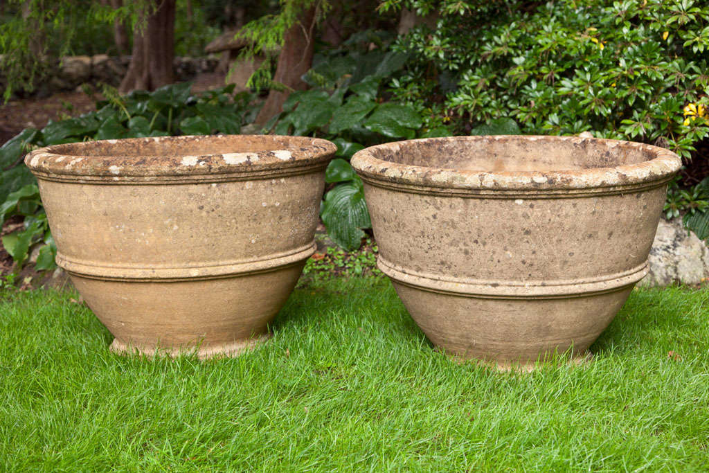 Oversized Stone Pots at 1stDibs