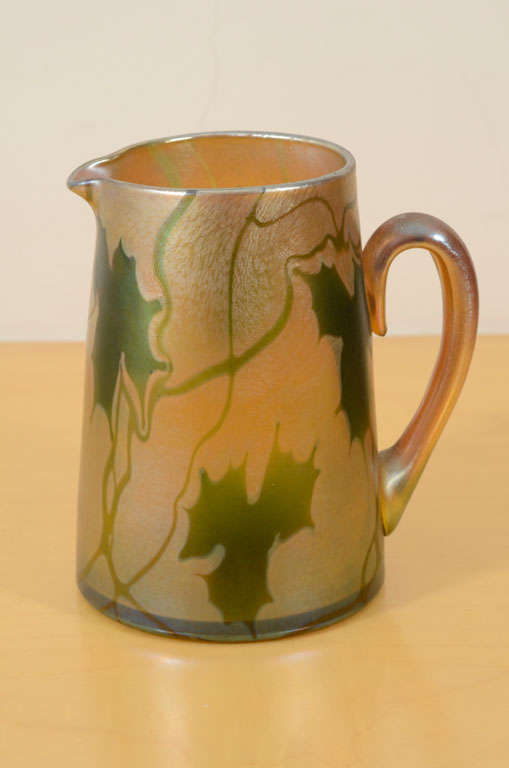 Tiffany Studios Glass Pitcher For Sale at 1stDibs