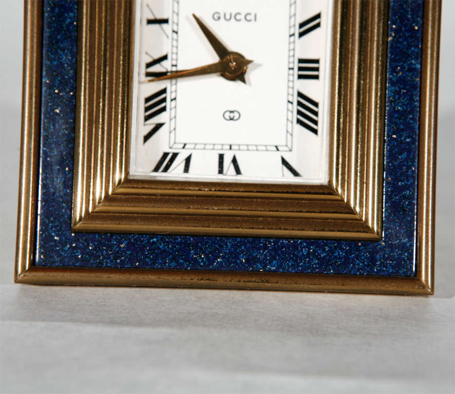 Vintage 8 Day Desk Clock by Gucci at 1stDibs | gucci table clock, gucci ...