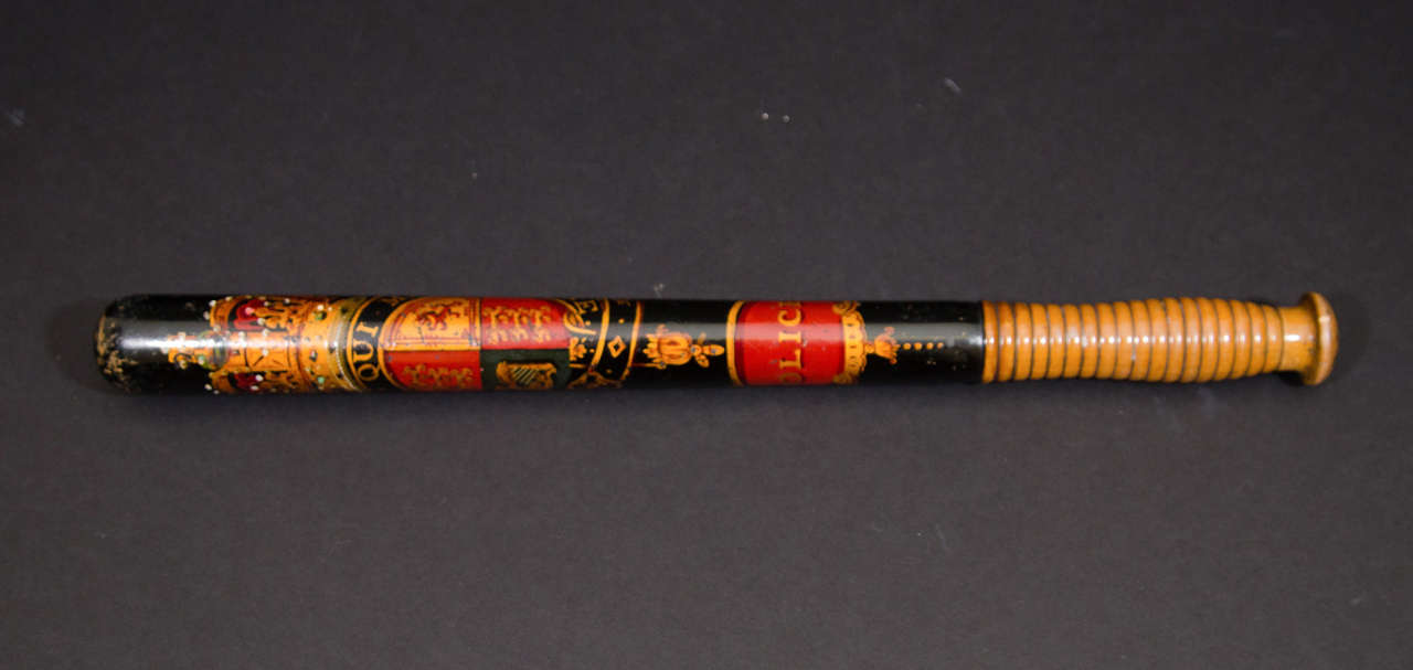 Decorated Wood Police Baton By Parker Holborn For Sale at 1stDibs ...