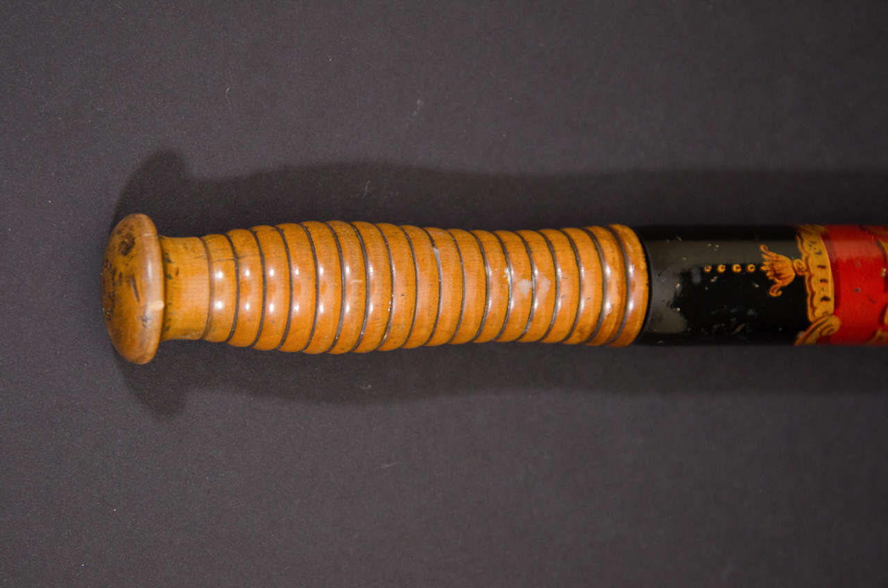 Decorated Wood Police Baton By Parker Holborn For Sale at 1stDibs ...