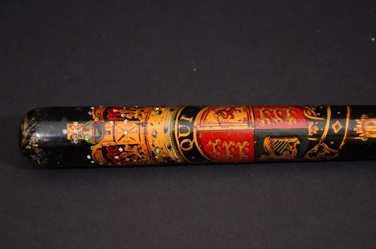 Decorated Wood Police Baton By Parker Holborn For Sale at 1stDibs ...