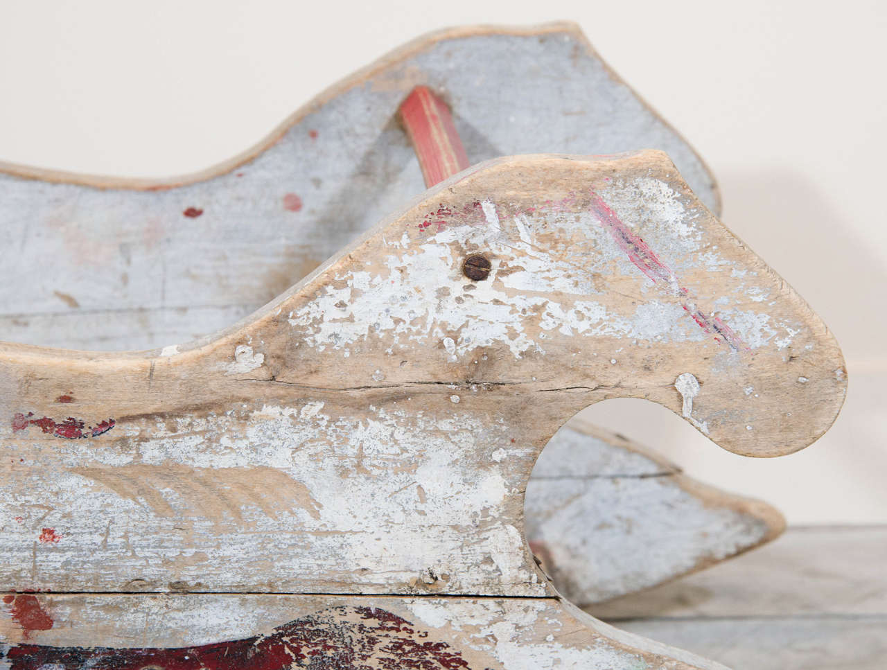 Rustic American Rocking Horse For Sale at 1stDibs | primitive rocking ...