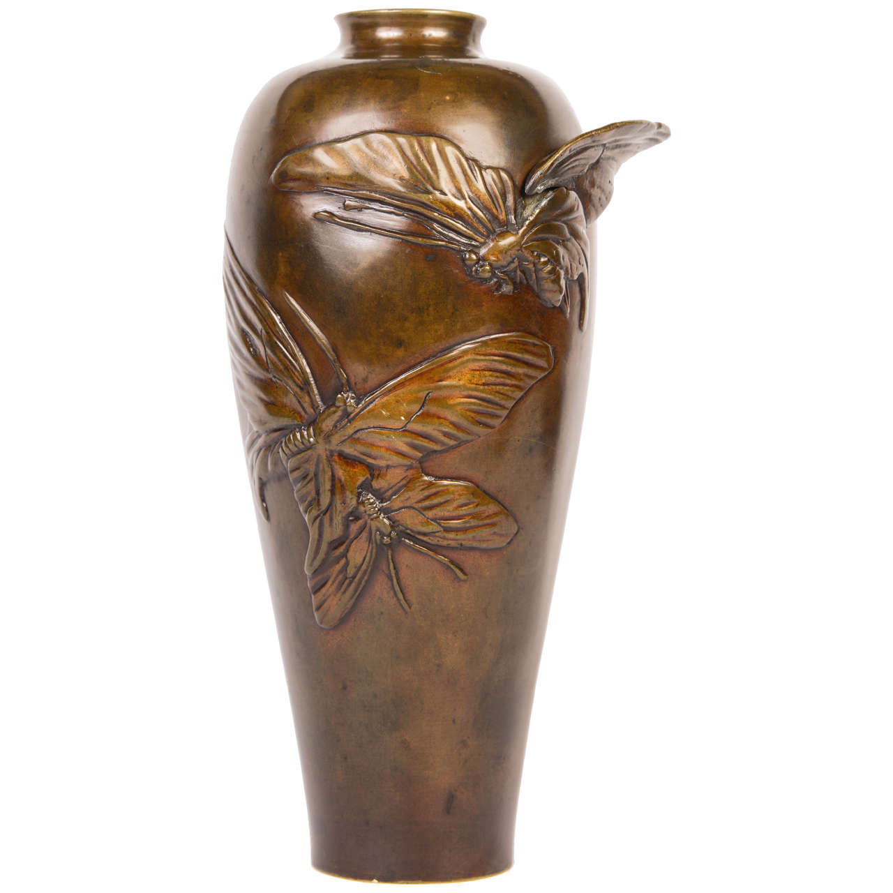 19th Century Japanese Bronze Vase For Sale at 1stDibs