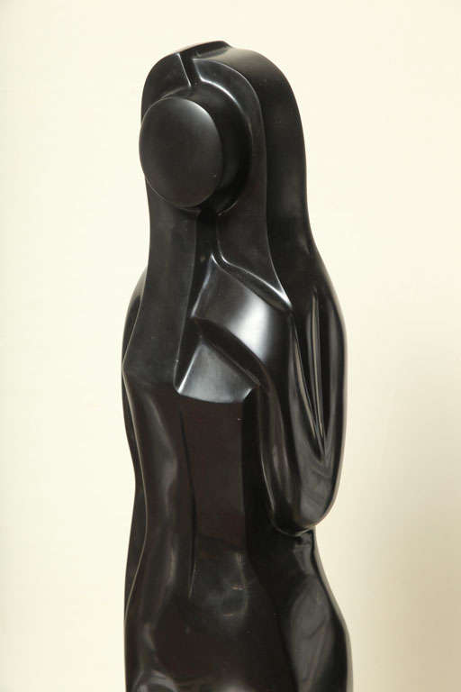 Abstract Cubist Marble Sculpture of a Standing Nude For Sale at 1stDibs