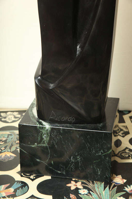 Abstract Cubist Marble Sculpture of a Standing Nude For Sale at 1stDibs